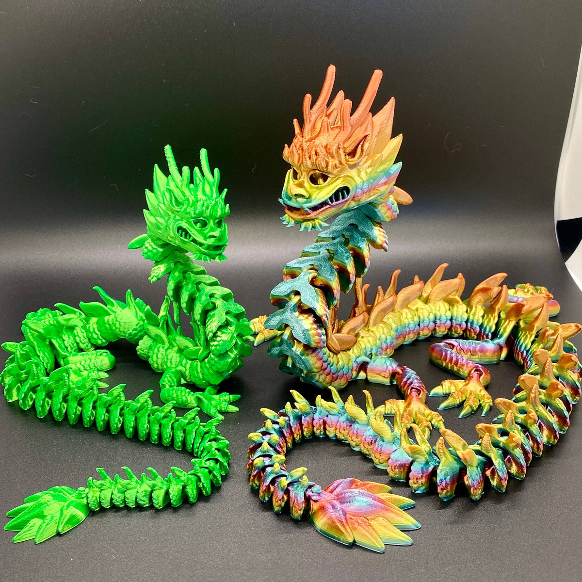 Chinese Imperial Dragon 3D Printed Articulated Fidget: Silk PURPLE / L ...