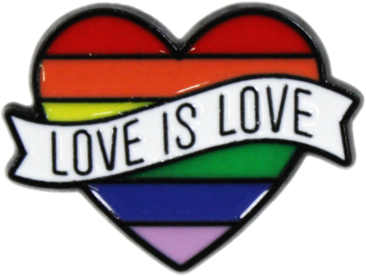 Enamel Pin - "Love Is Love" - Pride Rainbow Heart | Madam Clutterbucket ...