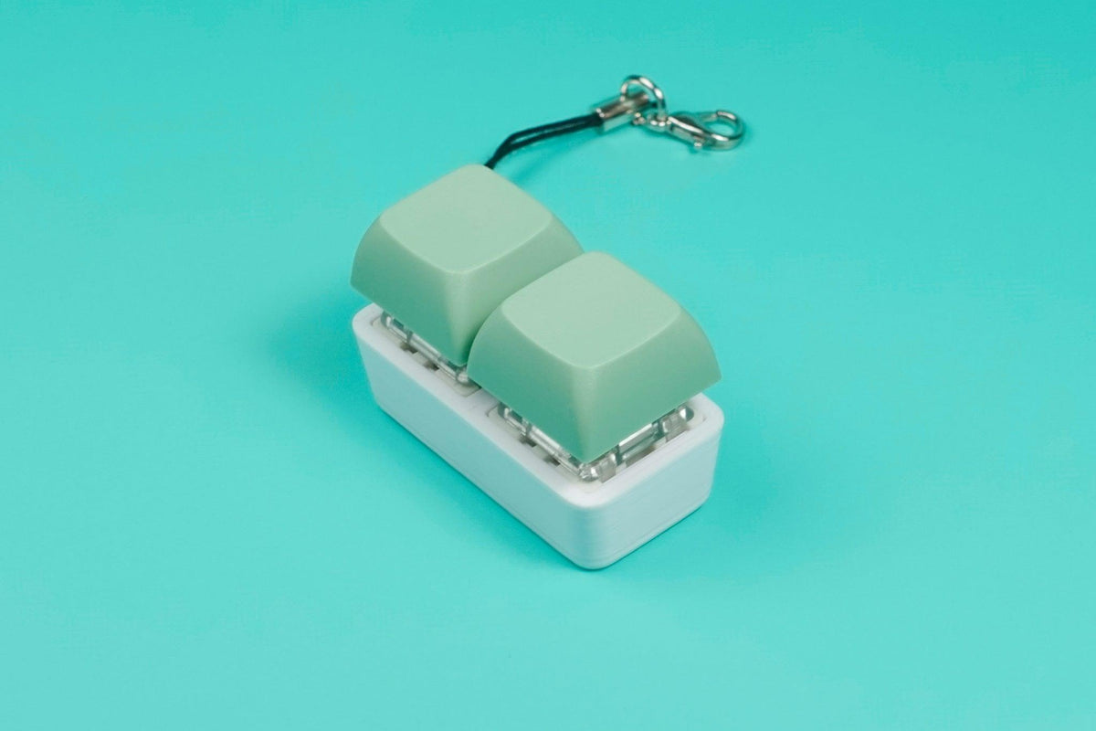 2x1 Mechanical Fidget Keychain - Pastel Colors: Mint Green / Clicky ...