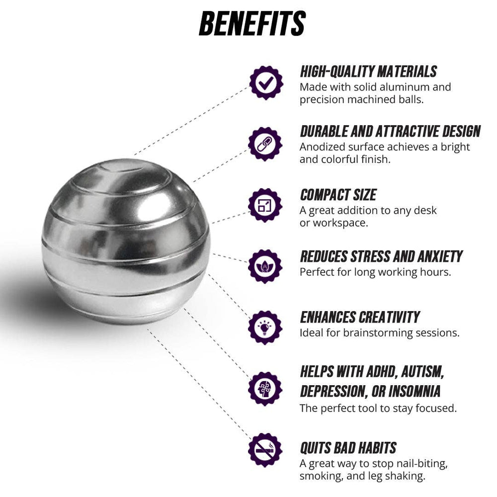 Aluminum Alloy Rotating Desktop Spinning Ball | Madam Clutterbucket's ...