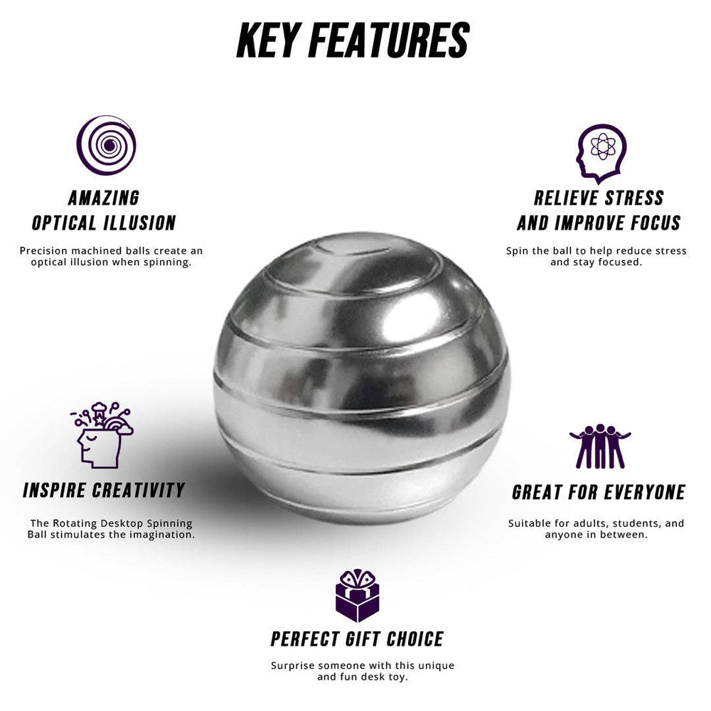 Aluminum Alloy Rotating Desktop Spinning Ball | Madam Clutterbucket's ...