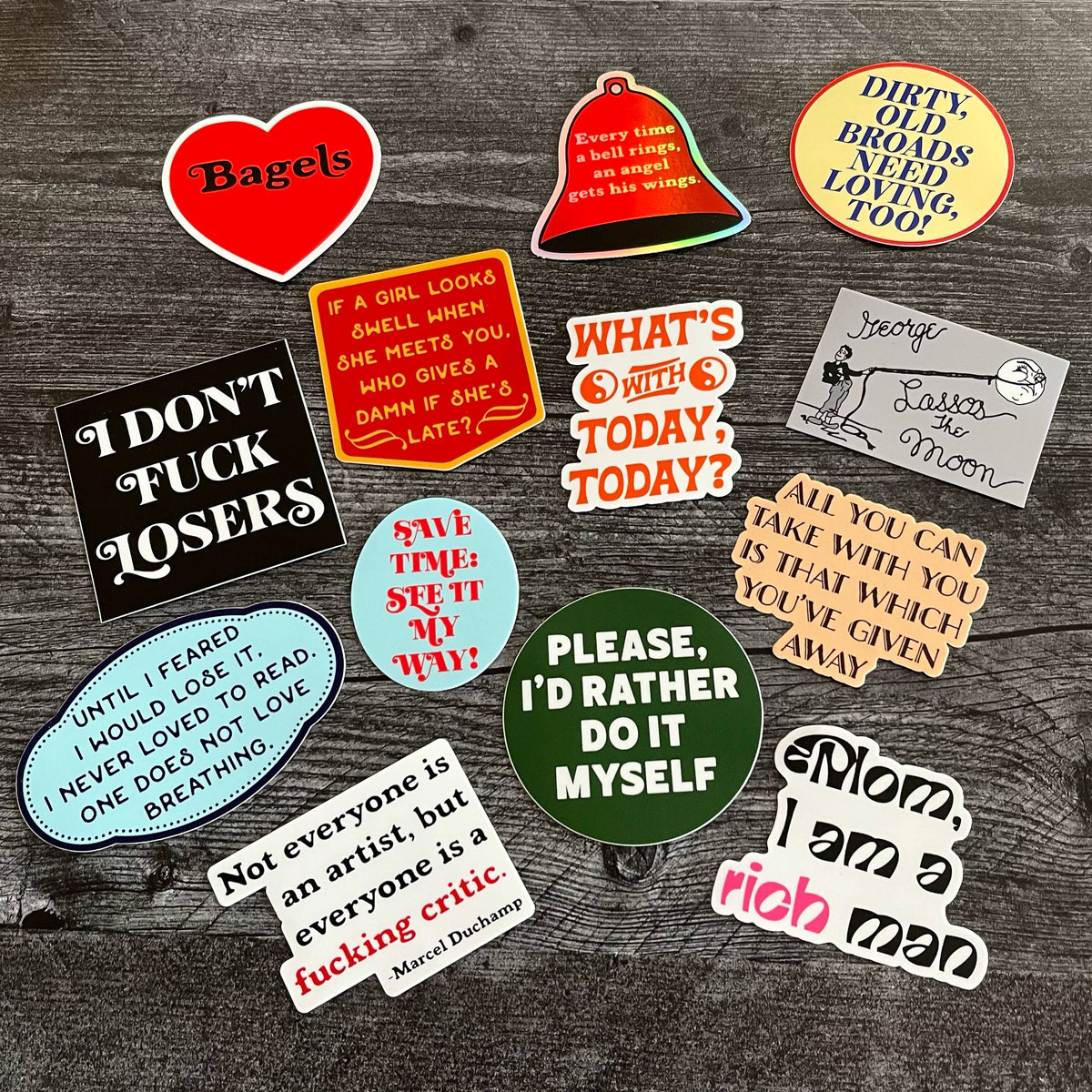 Dirty old Broads Need Loving Too vintage style Sticker | Madam ...