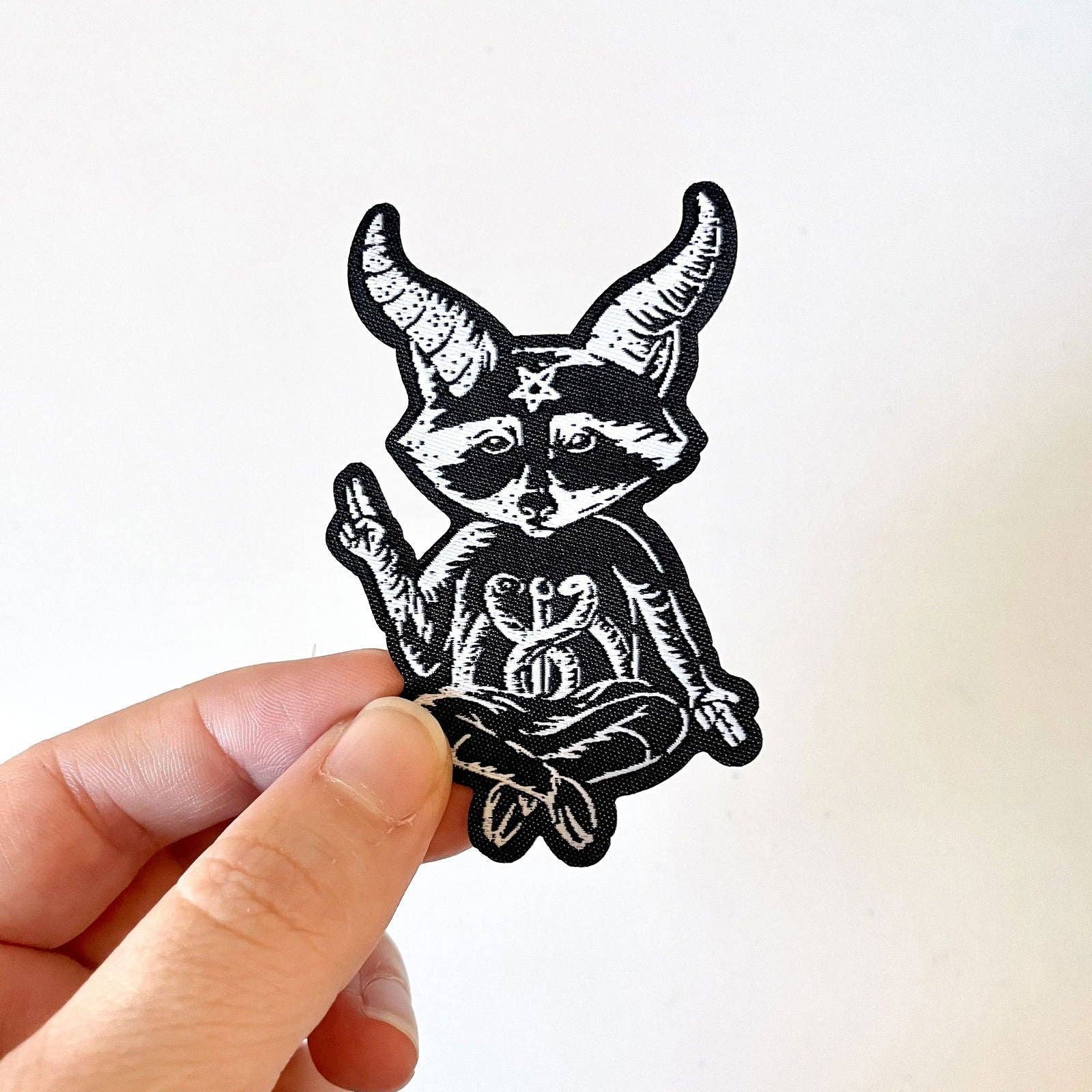 Eat Trash Hail Satan Demon Raccoon Patch | Madam Clutterbucket's ...