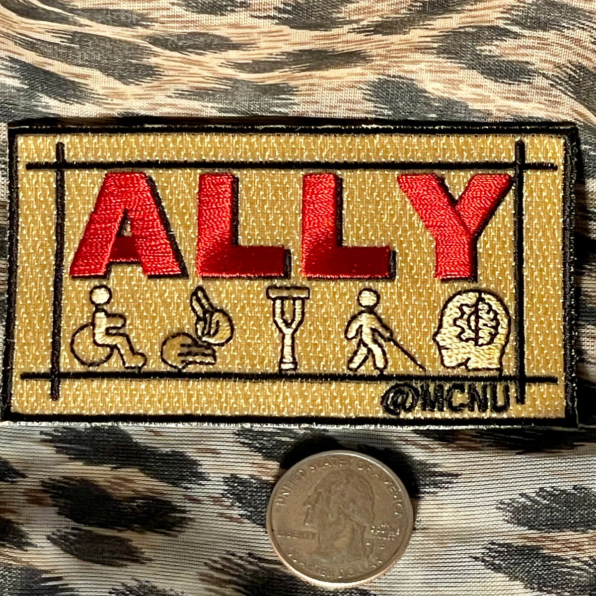 Disability ALLY Iron-on Patch | Madam Clutterbucket's Neurodiverse Universe
