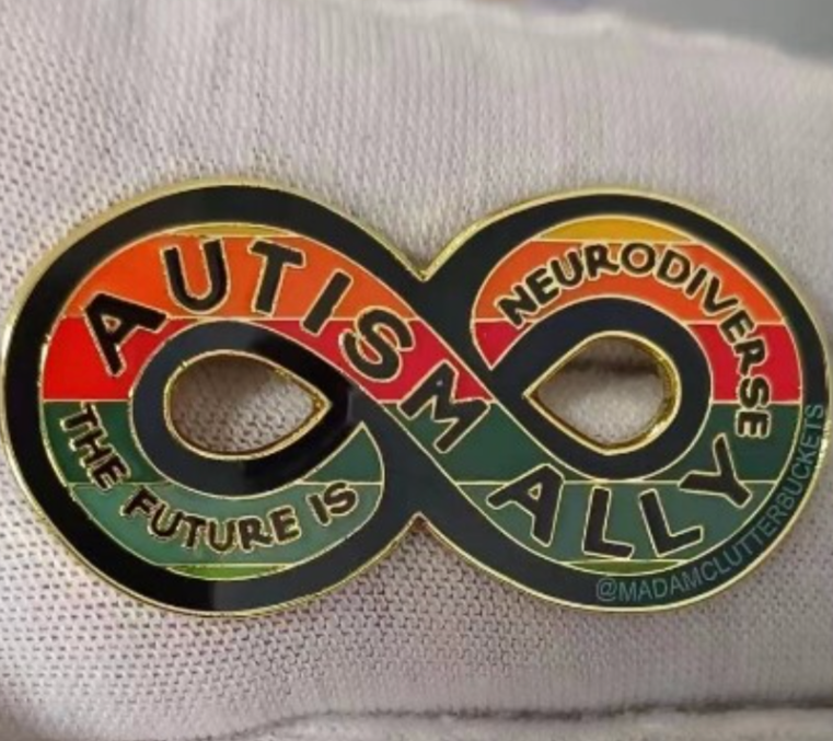 Autism Ally Enamel Pin | Madam Clutterbucket's Neurodiverse Universe