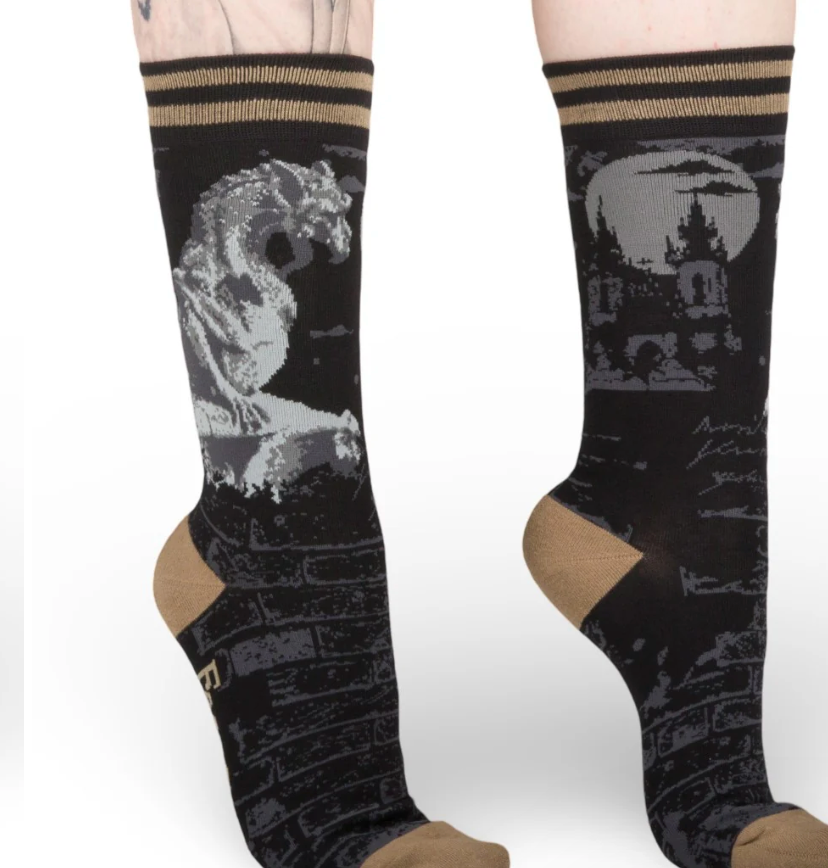 Gargoyle Guardian Crew Socks | Madam Clutterbucket's Neurodiverse Universe