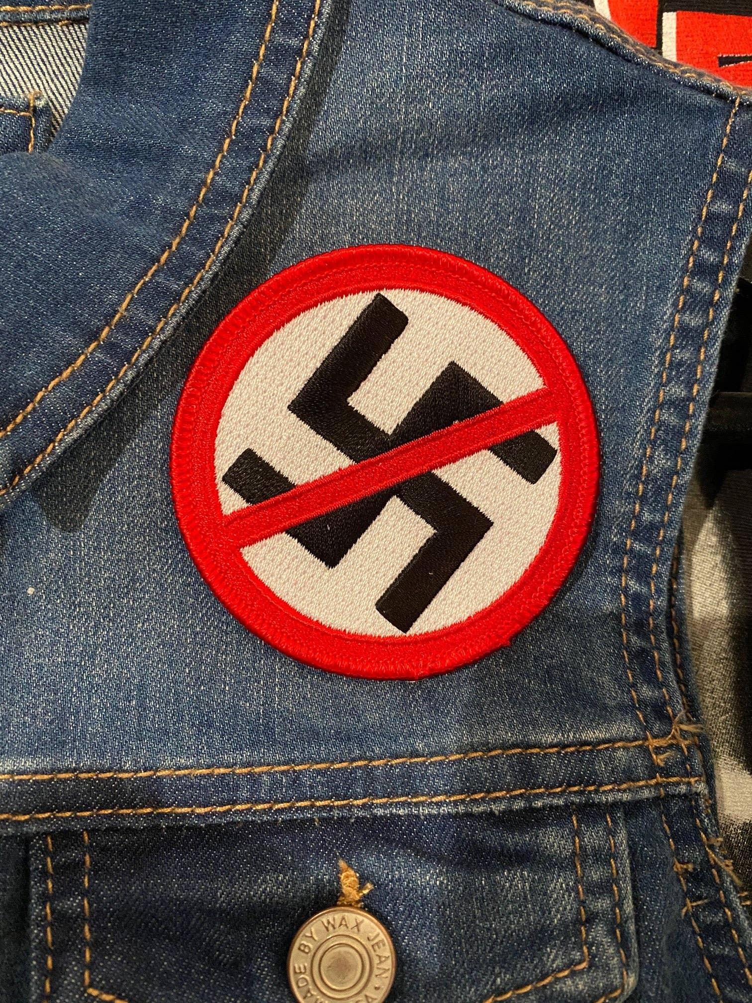Anti Nazi Crossed Out Swastika Patch | Madam Clutterbucket's ...