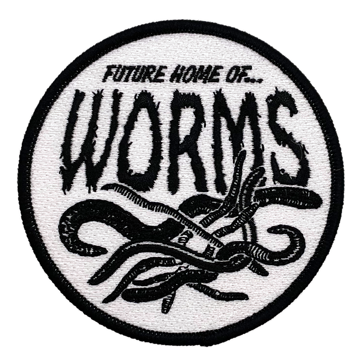 "Future Home of Worms" Patch | Madam Clutterbucket's Neurodiverse Universe