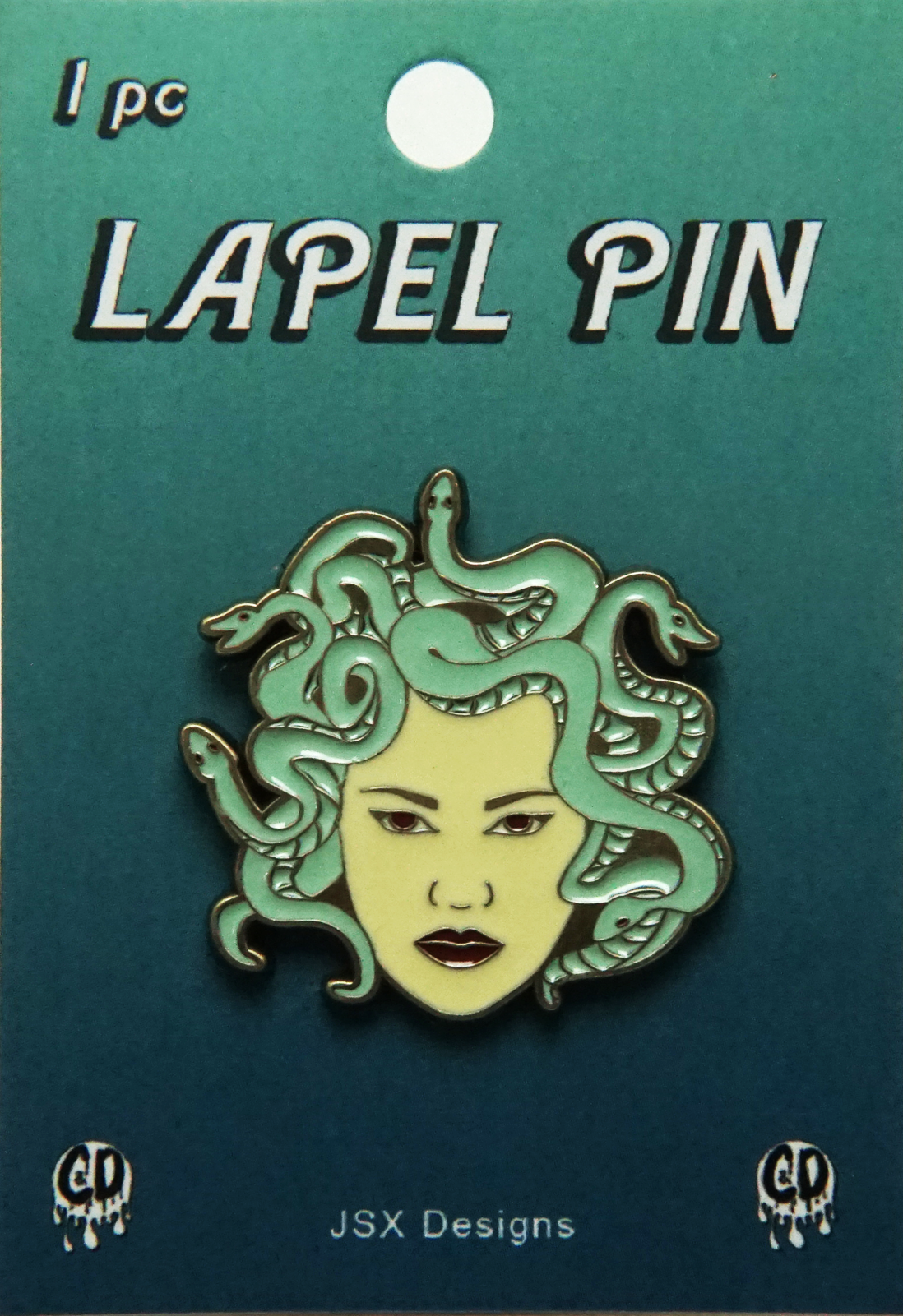 Enamel Pin - Medusa - With Head Full Of Snakes | Madam Clutterbucket's ...