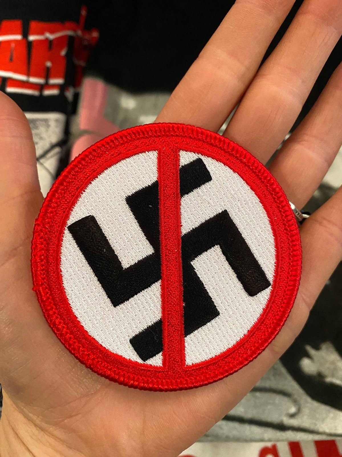 Anti Nazi Crossed Out Swastika Patch | Madam Clutterbucket's ...