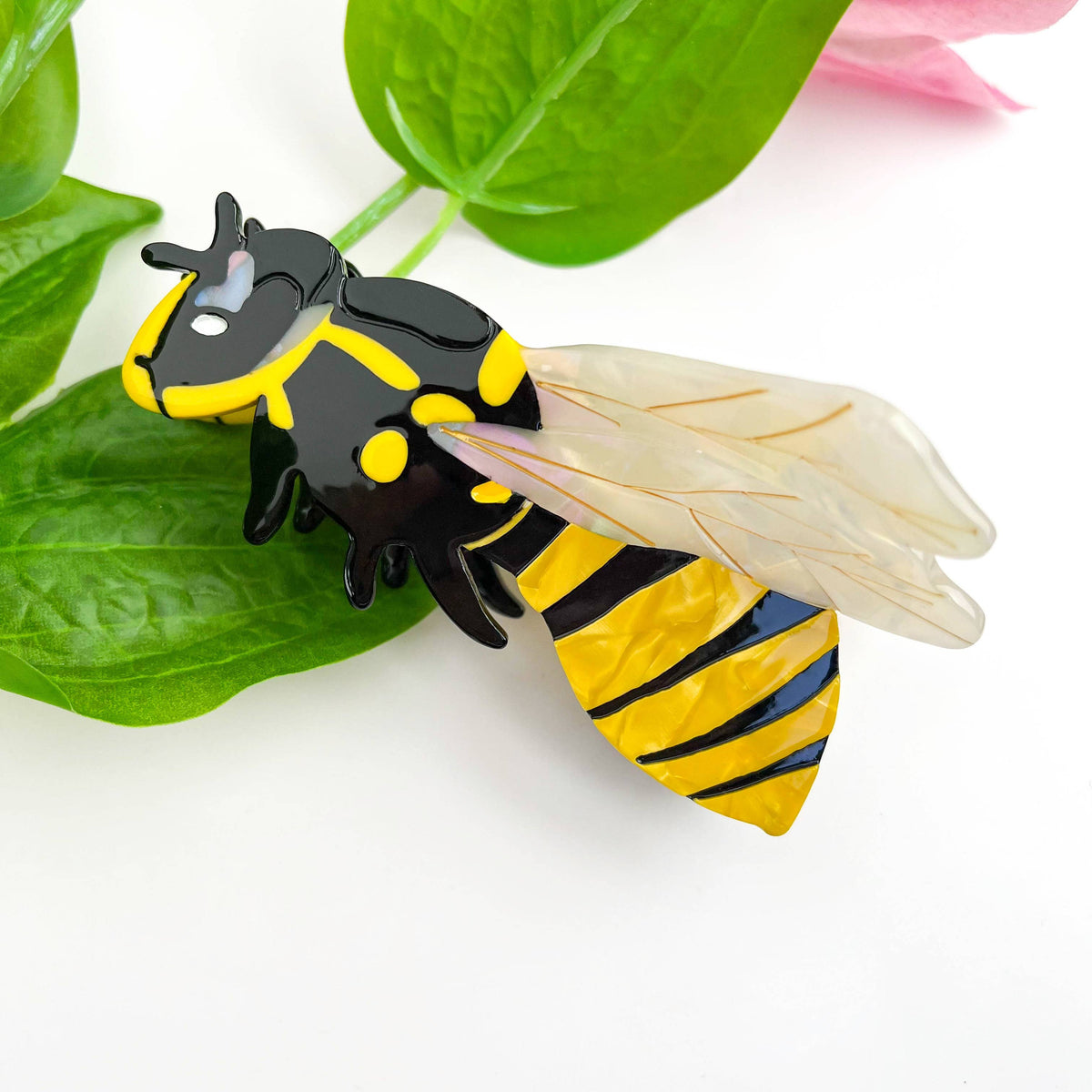🐝 Queen Bee Elegance – Acetate Honeybee Claw Clip: Yellow | Madam ...
