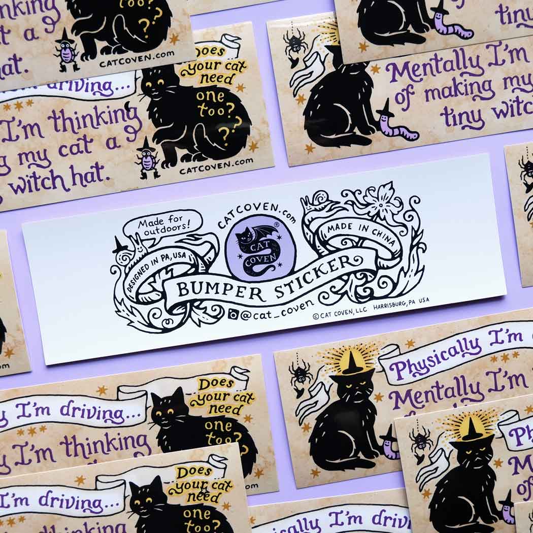 Tiny Witch Hat - Bumper Sticker | Madam Clutterbucket's Neurodiverse ...