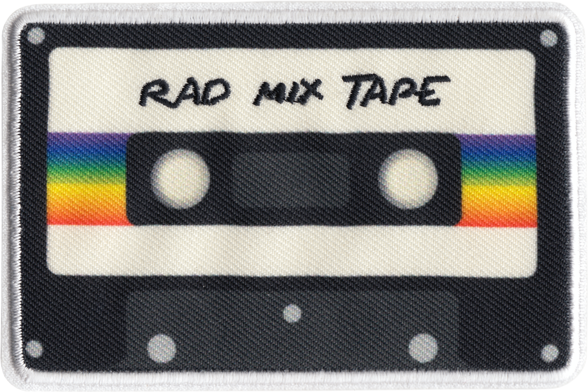Patch - Cassette Tape - Black With "Rad Mix" | Madam Clutterbucket's ...