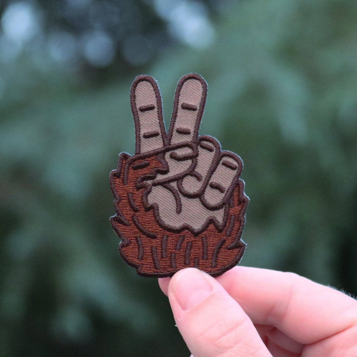 Bigfoot Peace Patch, Iron On Embroidered Patch | Madam Clutterbucket's ...
