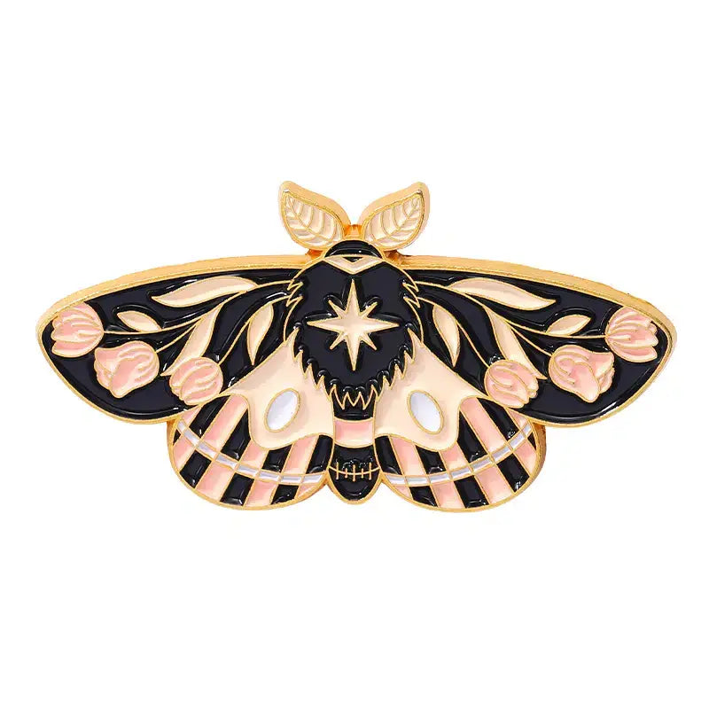 Floral Moth Butterfly Enamel Pins Insect Brooch Lapel Badge | Madam ...