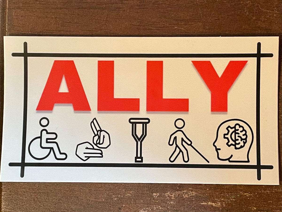 Disability ALLY Sticker | Madam Clutterbucket's Neurodiverse Universe