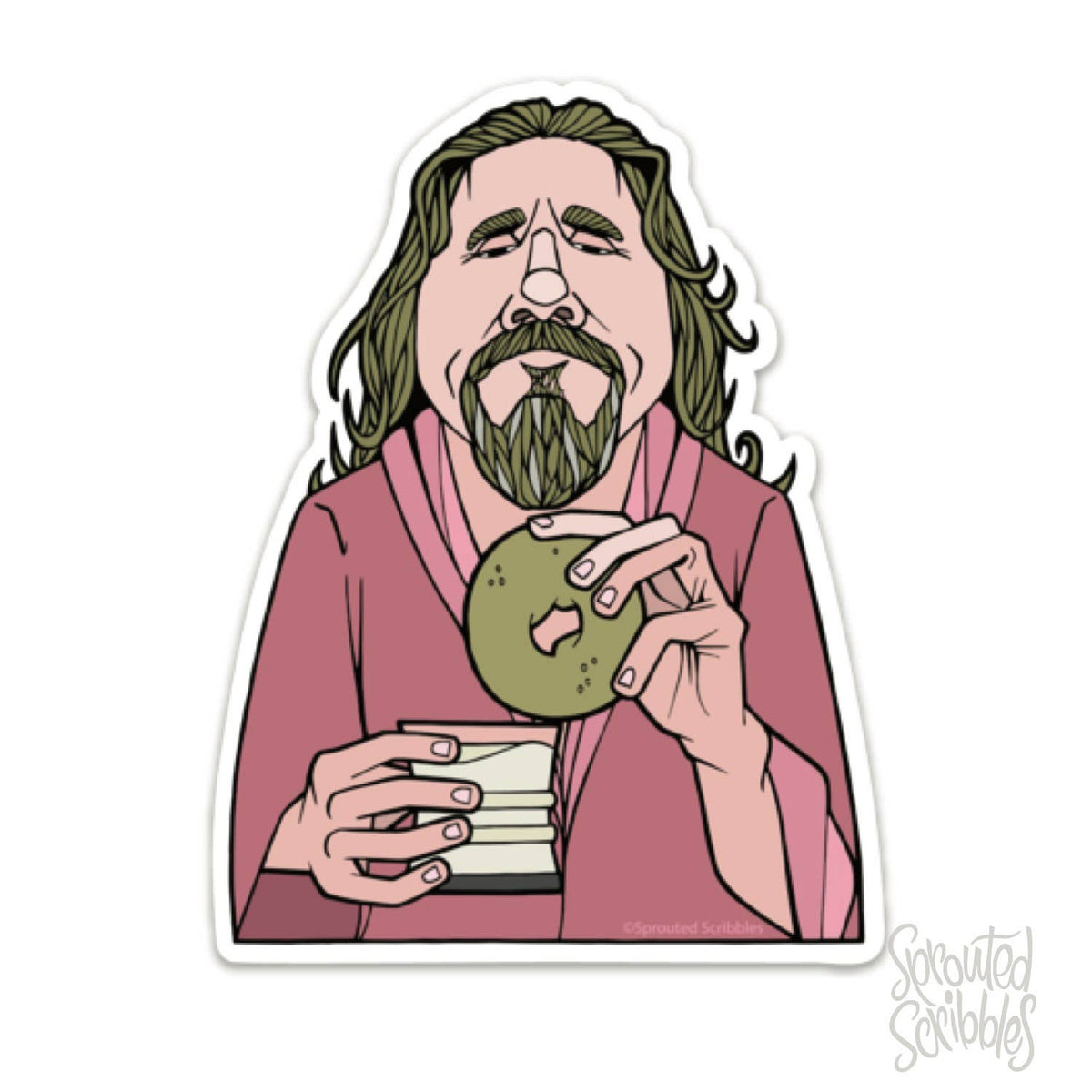 The Dude Sticker - Donut Morning Funny | Madam Clutterbucket's ...