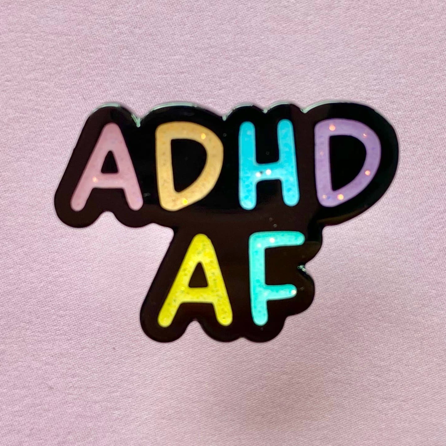 ADHD af mental health neurodivergent enamel pin | Madam Clutterbucket's Neurodiverse Universe