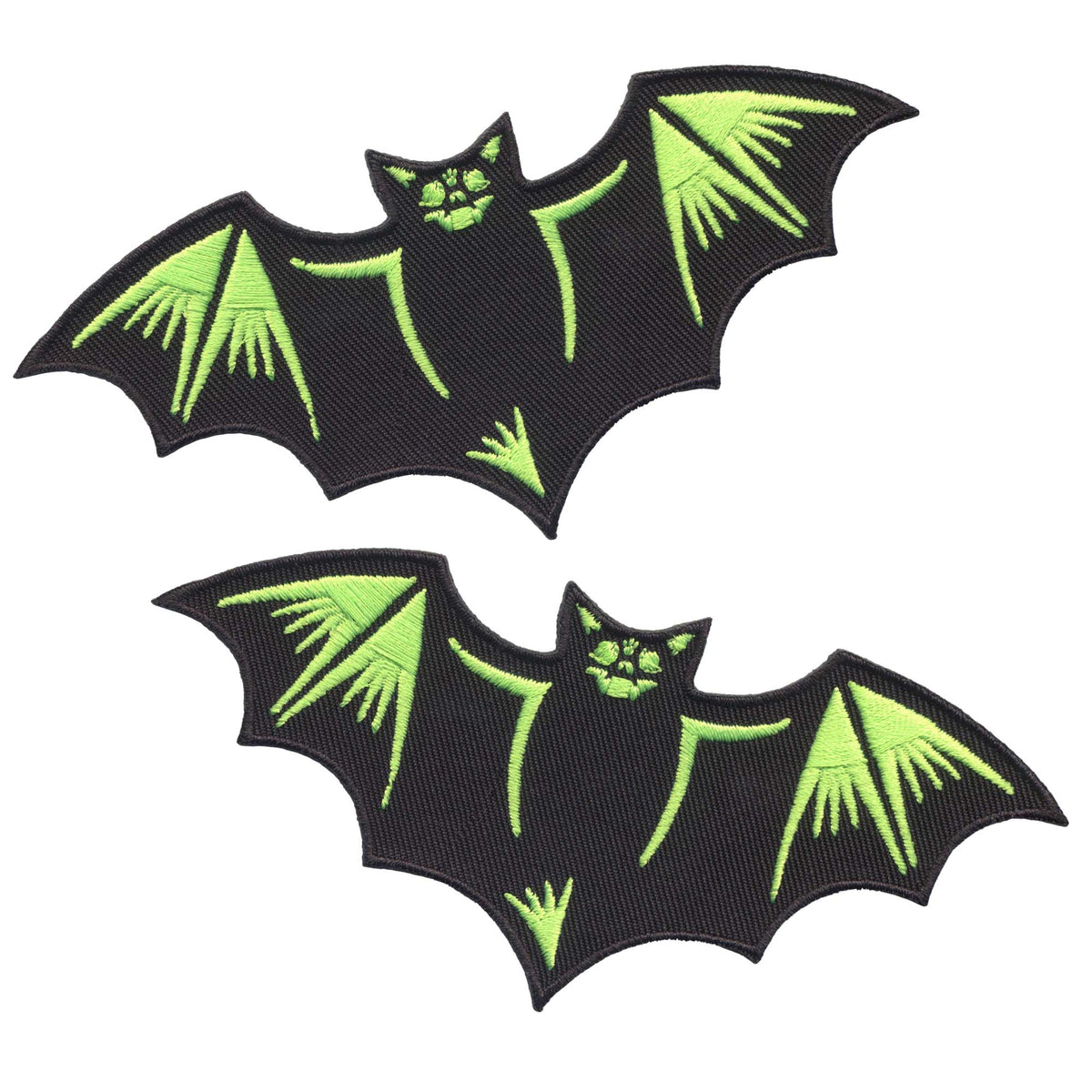 SOURPUSS NOKTURNAL BATS PATCH SET BLACK/GREEN | Madam Clutterbucket's Neurodiverse Universe