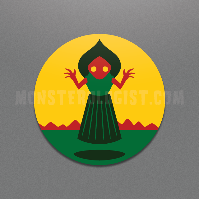 Flatwoods Monster Circle Sticker | Madam Clutterbucket's Neurodiverse ...