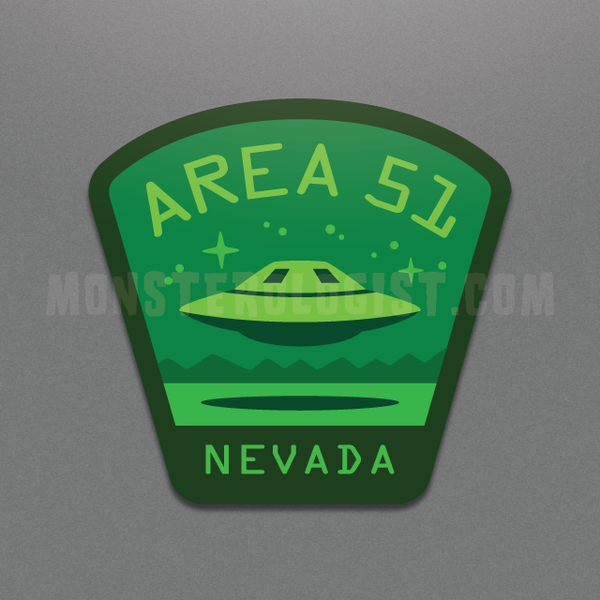 Area 51, Nevada Ufo Travel Sticker | Madam Clutterbucket's Neurodiverse ...